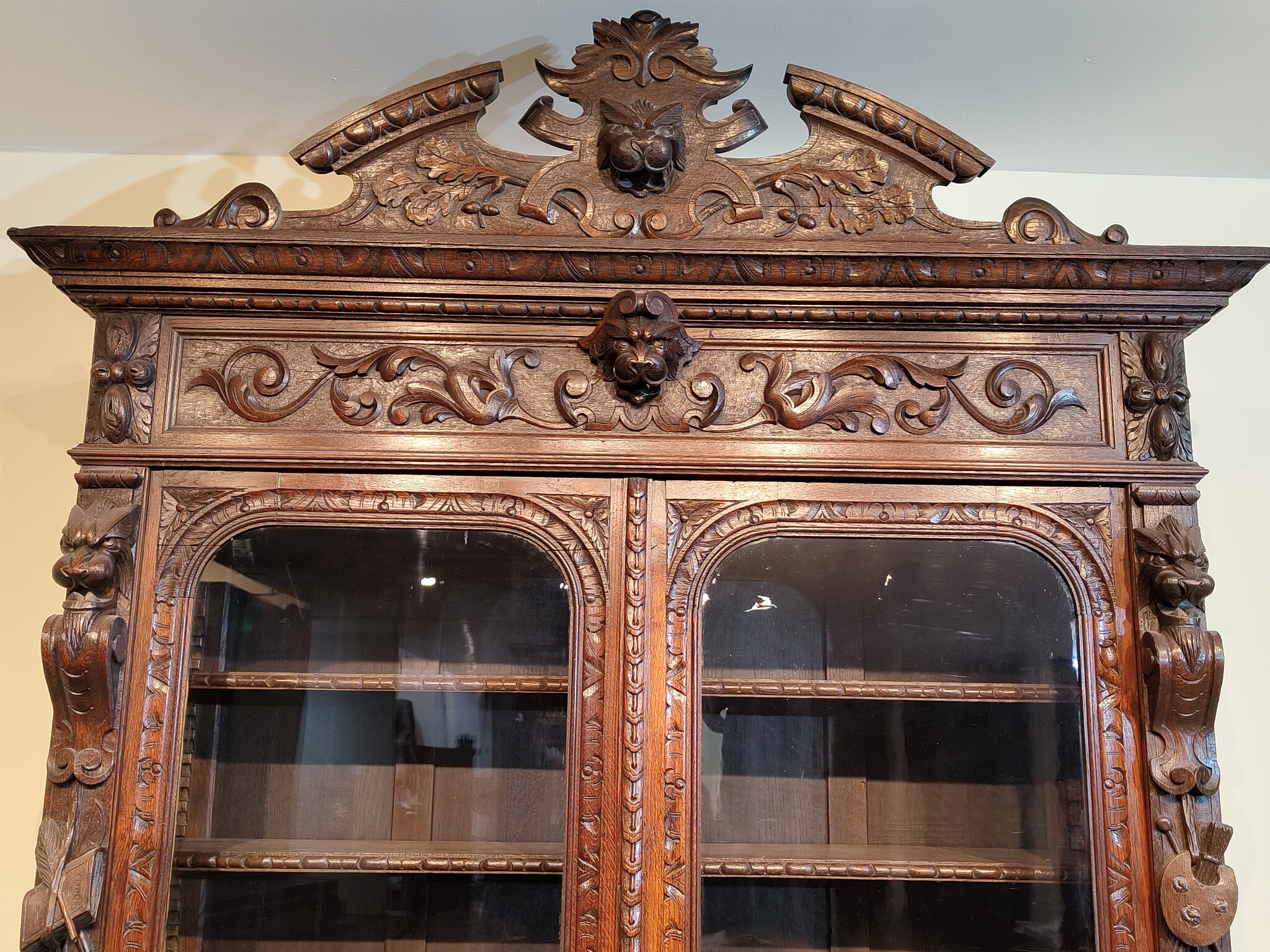 Masonic Renaissance Revival Bookcase