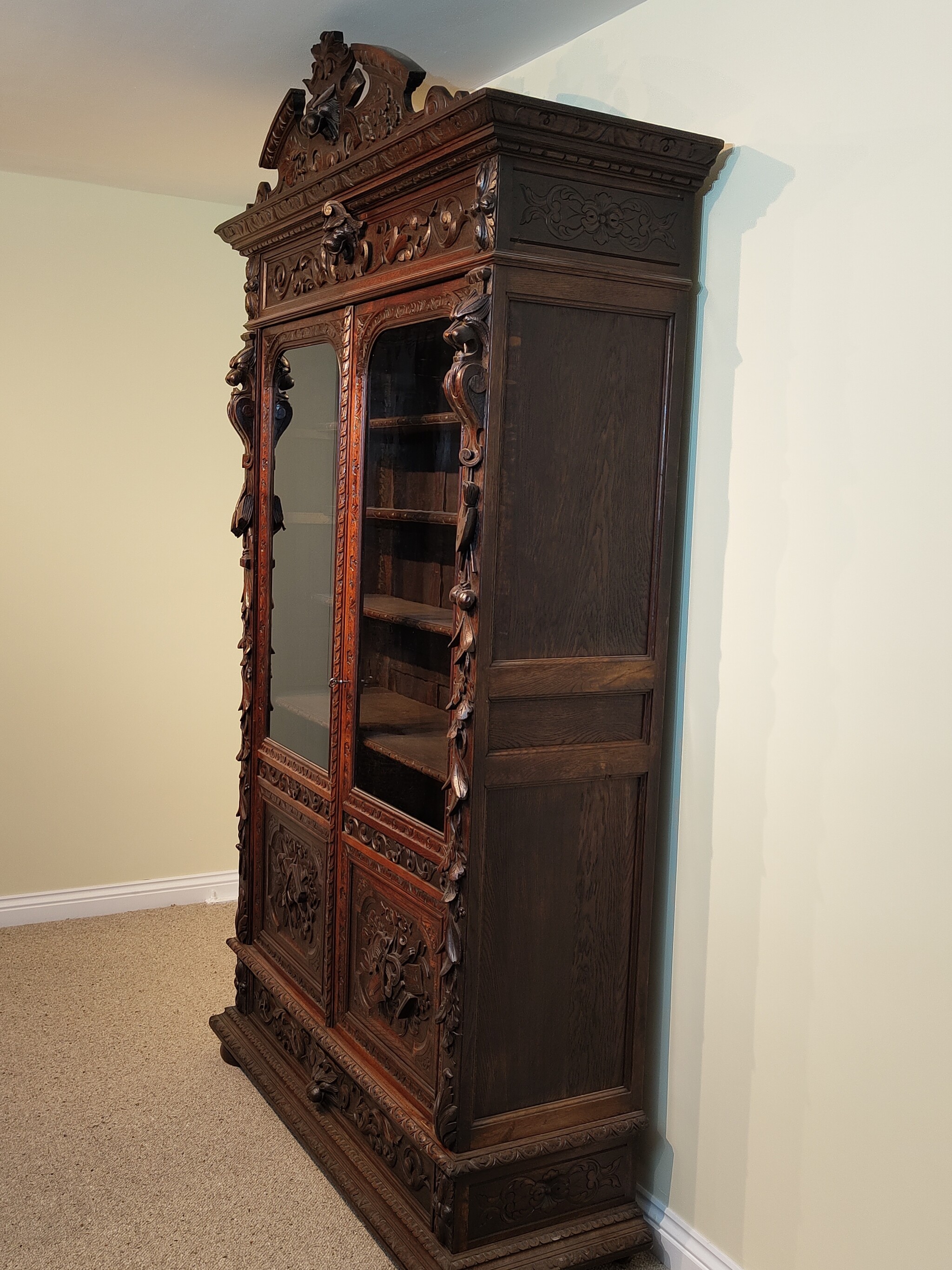 Masonic Renaissance Revival Bookcase