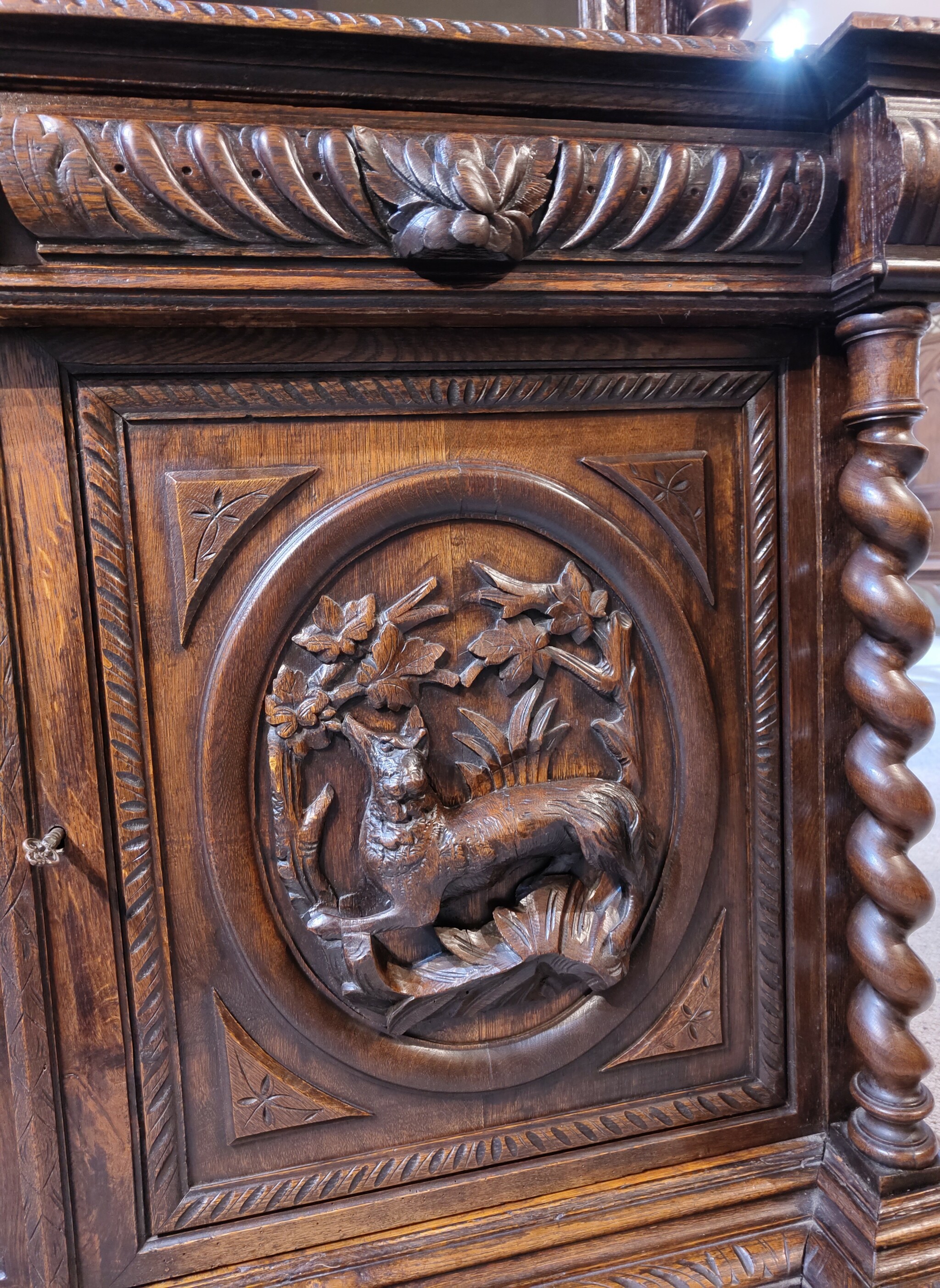 Antique Carved Bookcase